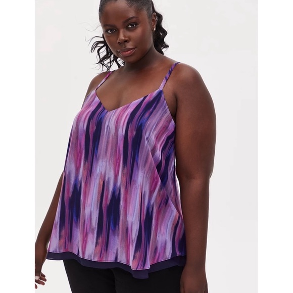 torrid | Tops | Torrid Sophie Watercolor Striped Swing Cami | Poshmark